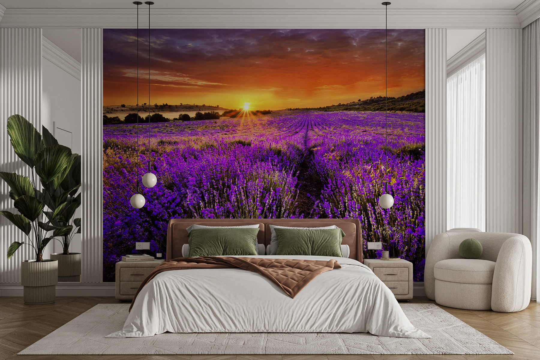 Stenske poslikave Cvet, oblak in nebo nr. u57609 - UWALLS